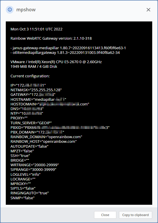 WebRTC Gateway Dashboard – Help